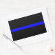 Thin Blue Line Memorial Symbolic on Rectangular Sticker | Zazzle