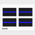 Thin Blue Line Memorial Symbolic on Rectangular Sticker | Zazzle