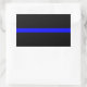Thin Blue Line Memorial Symbolic on Rectangular Sticker | Zazzle