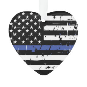 Thin Blue Line Fabric | Zazzle