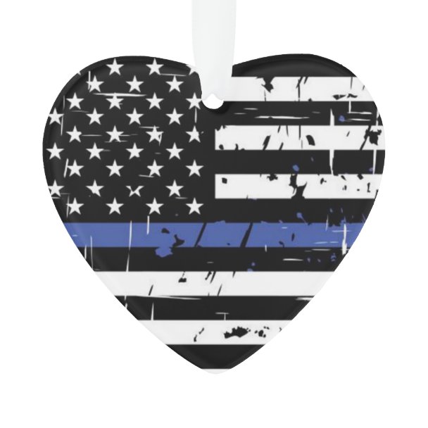 Thin Blue Line Fabric | Zazzle