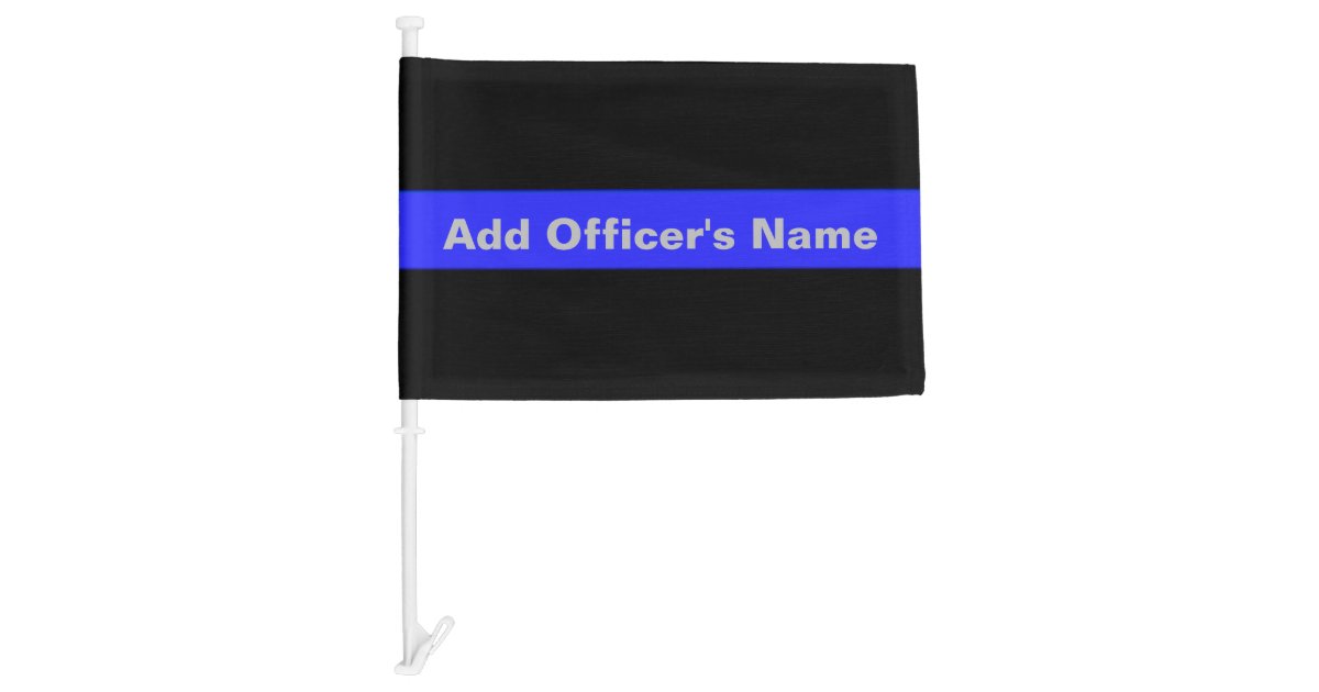 Thin Blue Line Personalized Funeral Flag | Zazzle