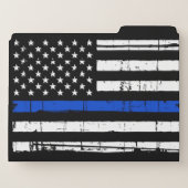 Thin Blue Line Personalized Police Officer File Folder | Zazzle