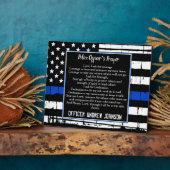 Thin Blue Line Personalized Police Officer Prayer Plaque | Zazzle