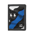 Thin Blue Line Personalized Police Trifold Wallet | Zazzle