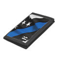 Thin Blue Line Personalized Police Trifold Wallet | Zazzle