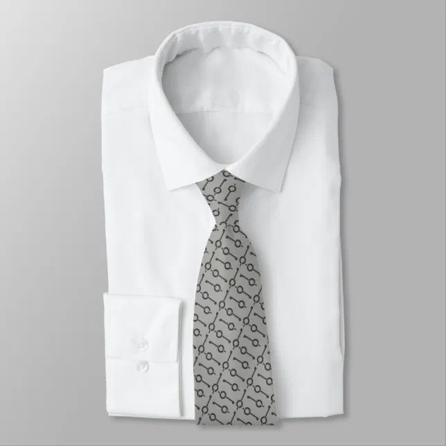 Thin Blue Line Pewter Handcuff Keys Neck Tie | Zazzle