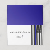 Thin Blue Line Place Card | Zazzle