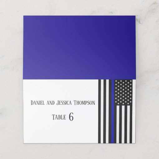 Thin Blue Line Place Card | Zazzle