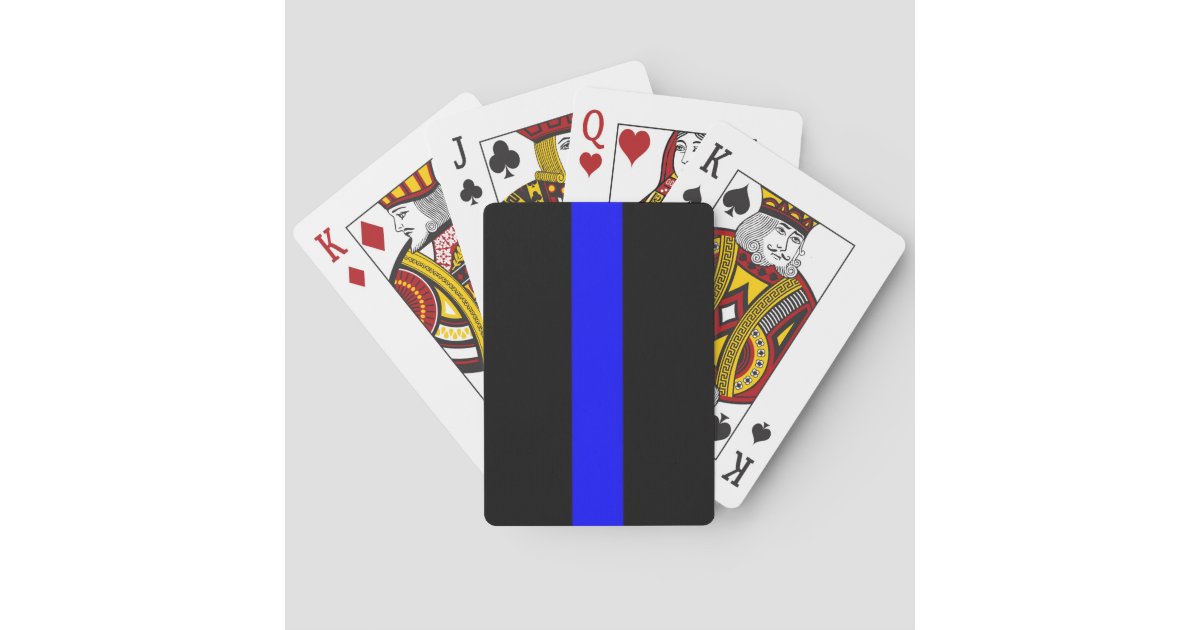 Thin Blue Line Playing Cards | Zazzle