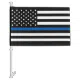 Thin Blue Line Police American Car Flag | Zazzle