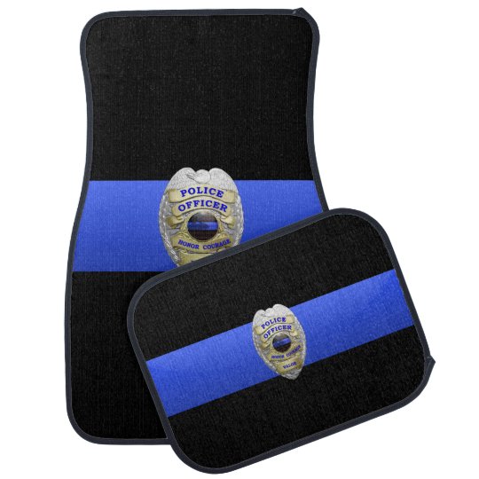 Thin Blue Line Police Badge Car Mats | Zazzle.com