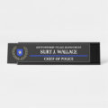 Thin Blue Line Police Badge Desk Name Plate | Zazzle