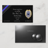 Thin Blue Line Police Badge Handcuff Key Business Card | Zazzle