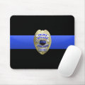 Thin Blue Line Police Badge Mouse Pad | Zazzle