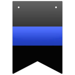 Thin Blue Line Police Bunting Flags | Zazzle