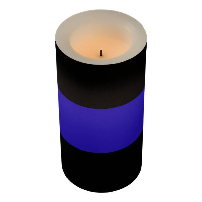Thin Blue Line Police Candle | Zazzle.com