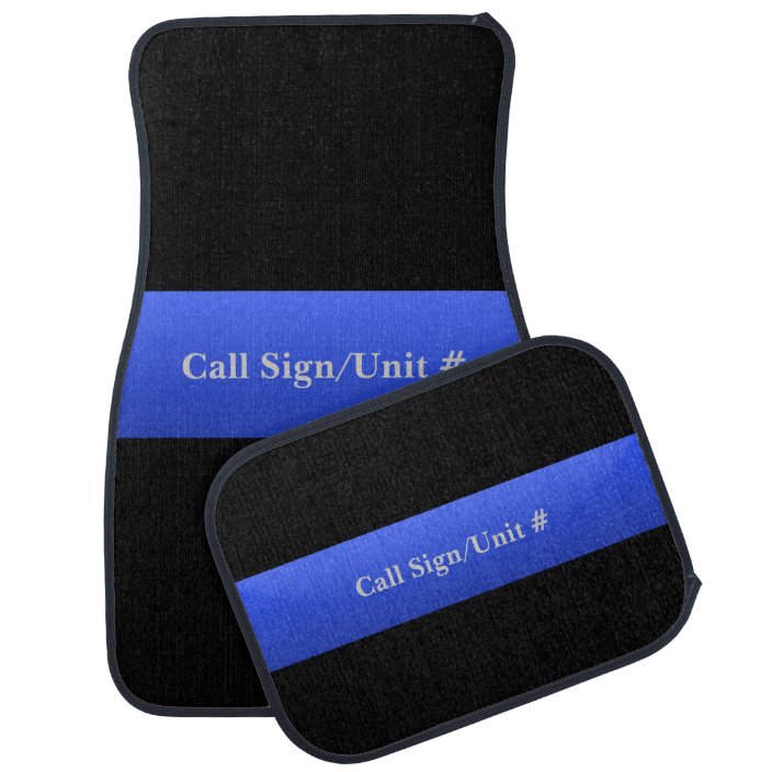 Thin Blue Line Police Car Mats | Zazzle.com