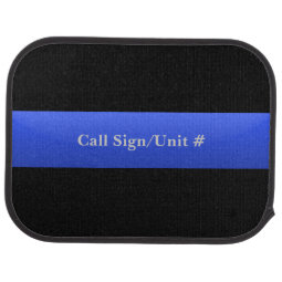 Thin Blue Line Police Car Mats | Zazzle