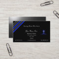 Thin Blue Line Police Chaplain Cross Business Card | Zazzle