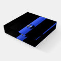 Thin Blue Line Police Chief Star Rank Insignia Paperweight | Zazzle