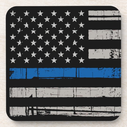 Thin Blue Line - Police Officer - K9 Police Dog Coaster | Zazzle.com