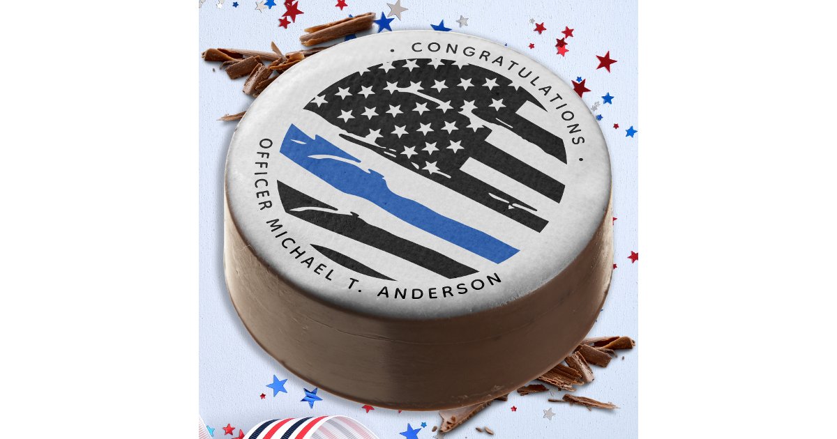 Thin Blue Line Police Officer Retirement Party Chocolate Covered Oreo ...