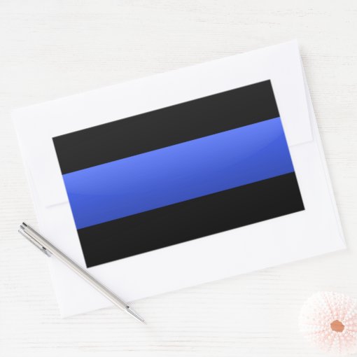 Thin Blue Line Police Supporter Rectangular Sticker | Zazzle