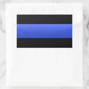 Thin Blue Line Police Supporter Rectangular Sticker | Zazzle