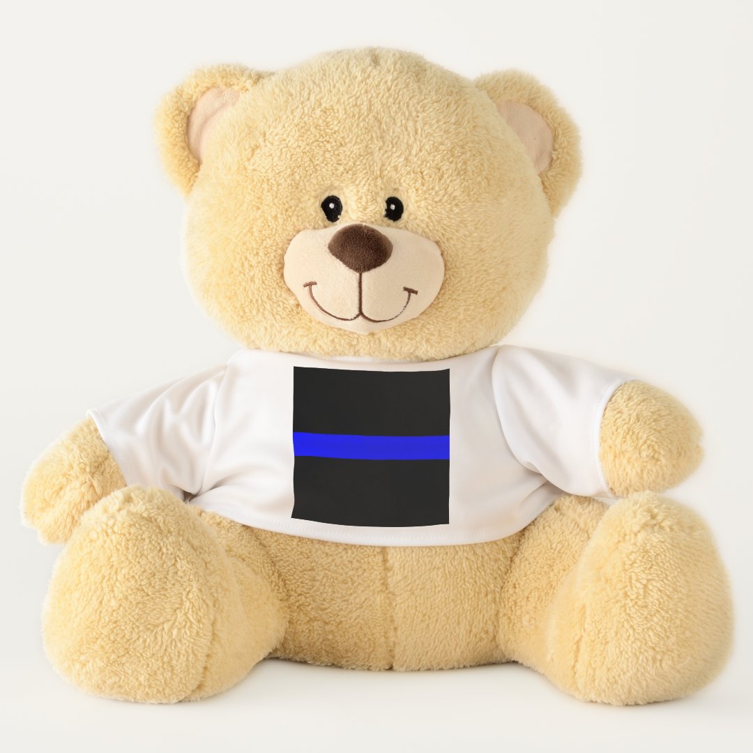 Thin Blue Line Police Teddy Bear | Zazzle