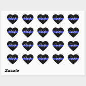 Thin Blue Line: Police Wife Heart Sticker | Zazzle