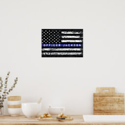 Thin Blue Line Poster | Zazzle