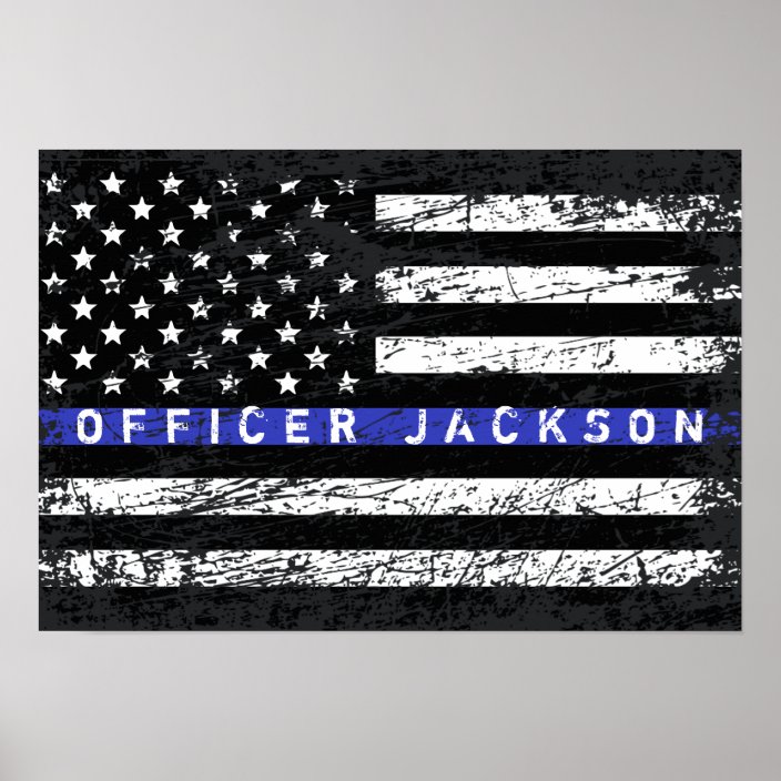 Thin Blue Line Poster | Zazzle.com