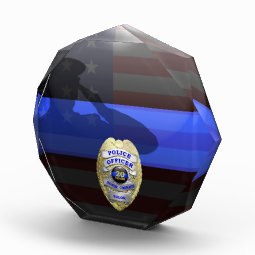 Thin Blue Line - Retirement or Anniversary Plaque | Zazzle