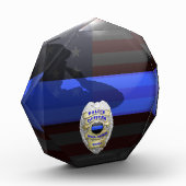Thin Blue Line Salute Plaque Customizable Badges | Zazzle