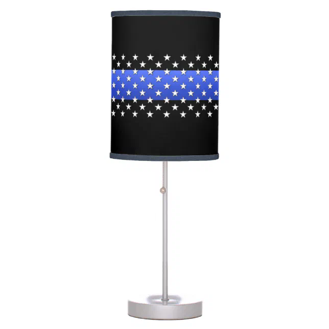 Thin Blue Line Stars Table Lamp | Zazzle