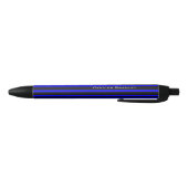 Thin Blue Line Striped Police Officer Name Blue Ink Pen | Zazzle
