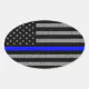 THIN BLUE LINE SUPPORT POLICE OVAL BUMPER STICKER | Zazzle