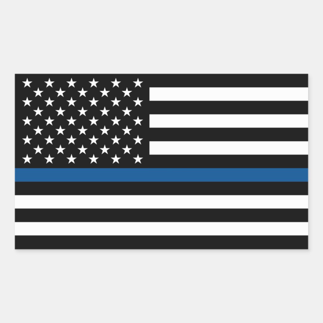 Thin Blue Line Support Police Sticker | Zazzle