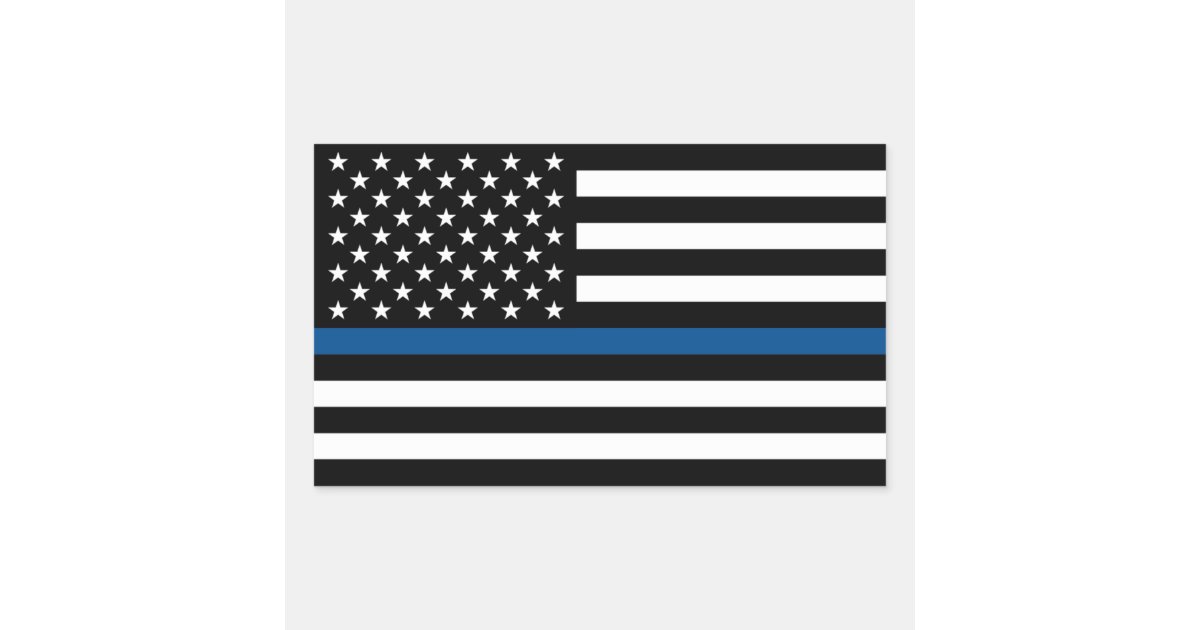 Thin Blue Line Support Police Sticker | Zazzle
