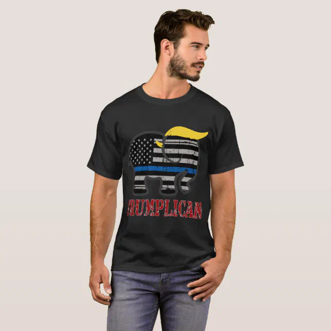 Thin Blue Line Trumplican Shirt | Zazzle