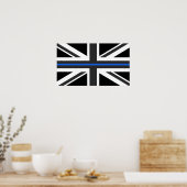 Thin Blue Line UK Flag Poster | Zazzle