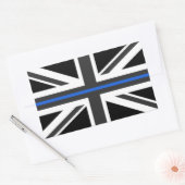 Thin Blue Line UK Flag Rectangular Sticker | Zazzle