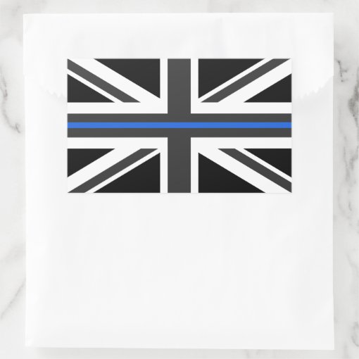 Thin Blue Line UK Flag Rectangular Sticker | Zazzle