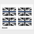 Thin Blue Line UK Flag Rectangular Sticker | Zazzle