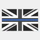 Thin Blue Line UK Flag Rectangular Sticker | Zazzle