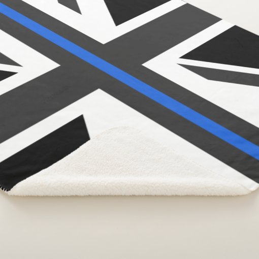 Thin Blue Line UK Flag Sherpa Blanket | Zazzle