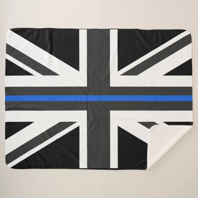 Thin Blue Line UK Flag Sherpa Blanket | Zazzle