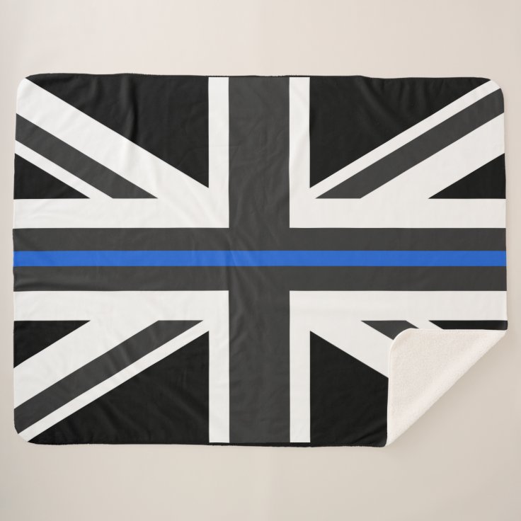 Thin Blue Line UK Flag Sherpa Blanket | Zazzle