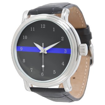 Thin Blue Line Watch | Zazzle
